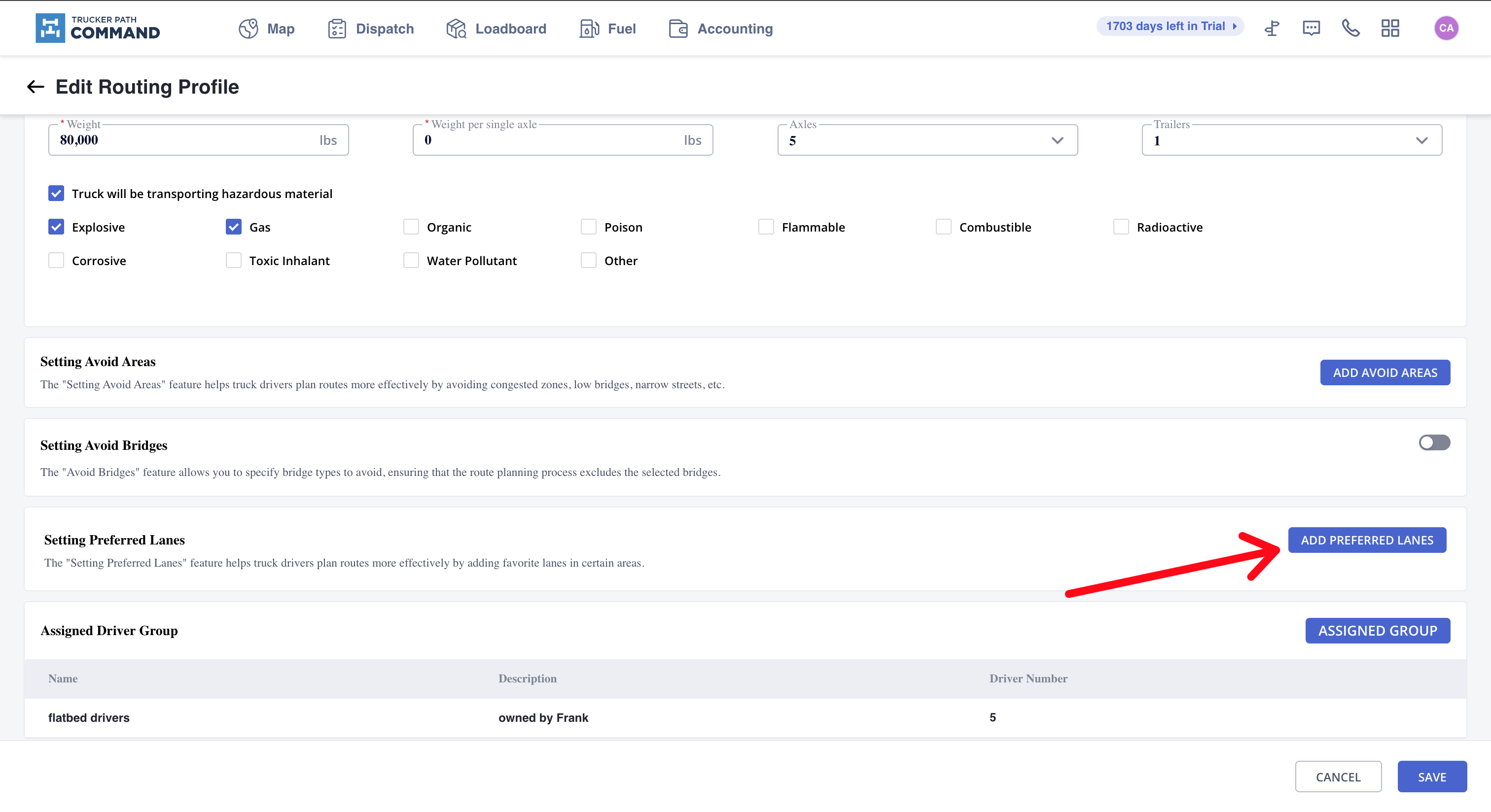 Creating Preferred Lanes – Trucker Path Help Center