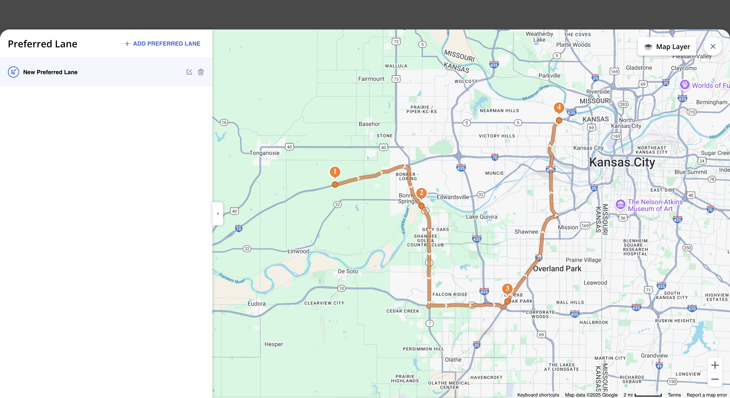 Creating Preferred Lanes – Trucker Path Help Center